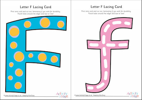 Alphabet Lacing Cards | Activity Village