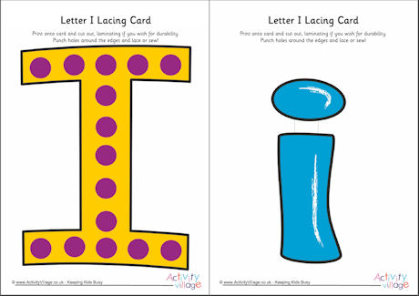 Alphabet Lacing Cards | Activity Village