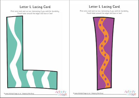 Alphabet Lacing Cards | Activity Village