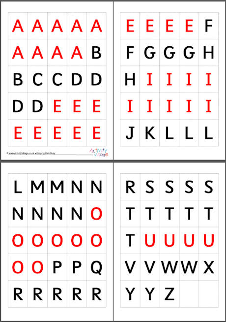 Letter Tiles | Activity Village