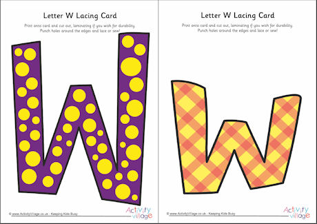 Alphabet Lacing Cards | Activity Village
