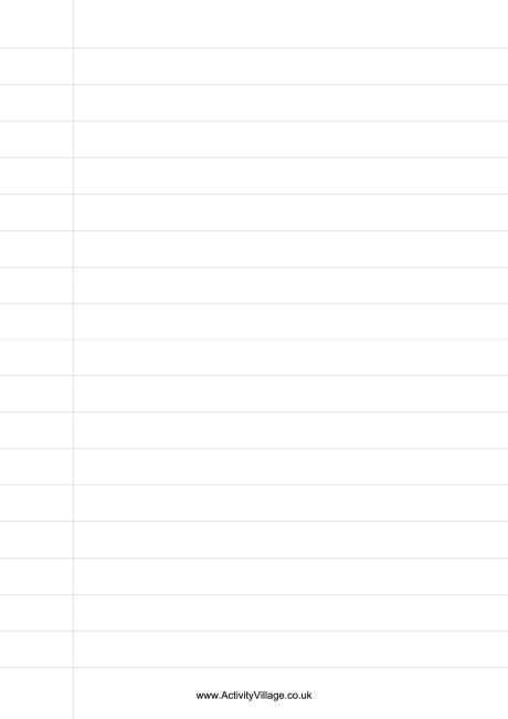 Lined Paper With Margin | Activity Village