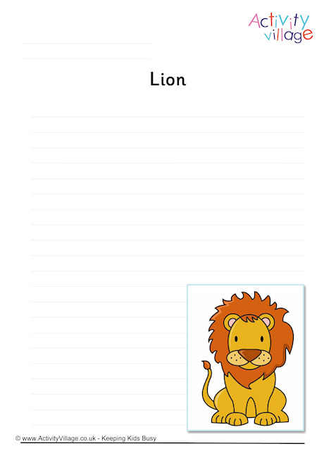 Lion Worksheets | Activity Village