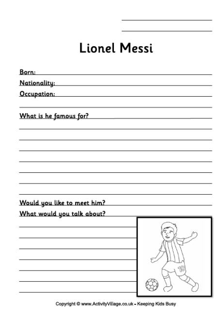 Lionel Messi Resources for Kids