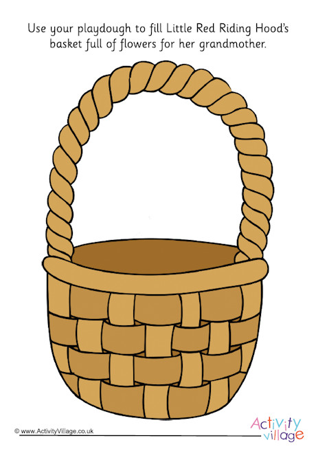 Little Red Riding Hood's Basket Playdough Mat | Activity Village