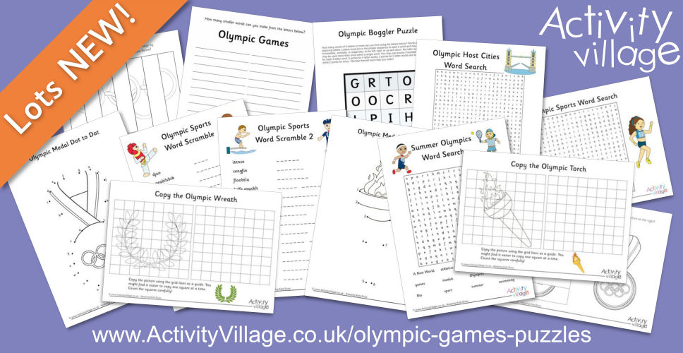 Lots of New Puzzles for the Summer Olympic Games | Activity Village