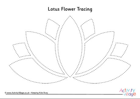 Lotus Flower Tracing Page | Activity Village