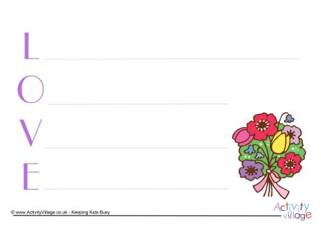 Love Acrostic Poem Printable | Activity Village