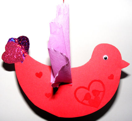 Lovebird craft For Valentine's Day
