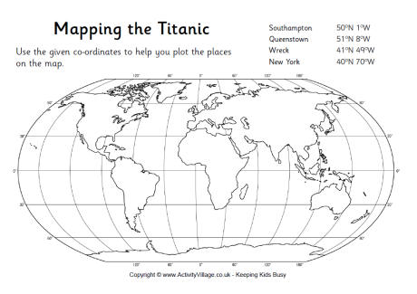 Titanic Worksheets | Activity Village