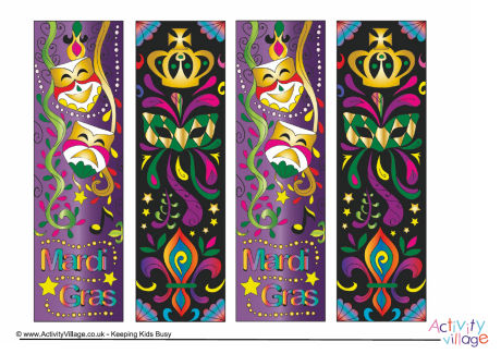 Mardi Gras Bookmarks | Activity Village