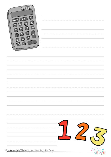 Maths Writing Paper | Activity Village