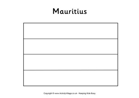 Mauritius Flag Colouring Page | Activity Village