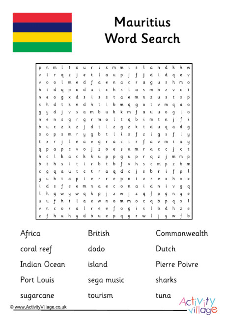 Africa Word Searches | Activity Village