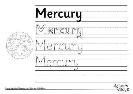 Space Handwriting Worksheets | Activity Village