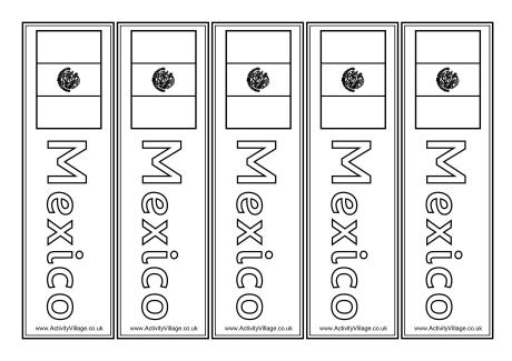 Mexico Bookmarks | Activity Village