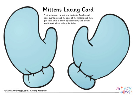 Winter Lacing Cards | Activity Village