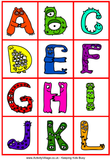 Monster Alphabet Cards | Monster Printables for Kids