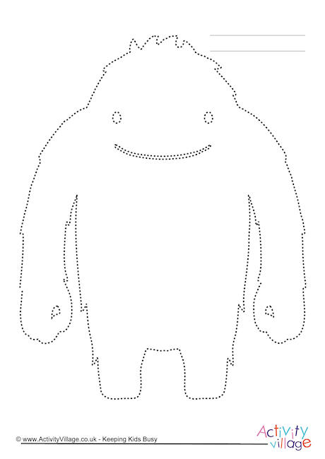 Monster Tracing Page | Activity Village