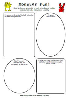 Monsters | Activity Village