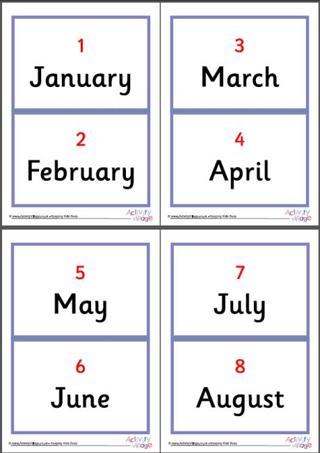 Months of the Year | Activity Village