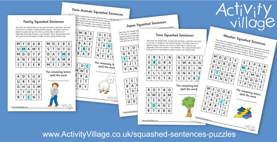 More Squashed Sentences Puzzles | Activity Village
