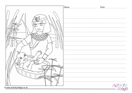 Moses in the Basket Story Paper | Activity Village