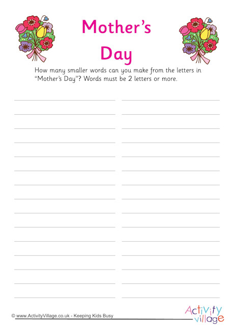 How Many Words Puzzles | Activity Village