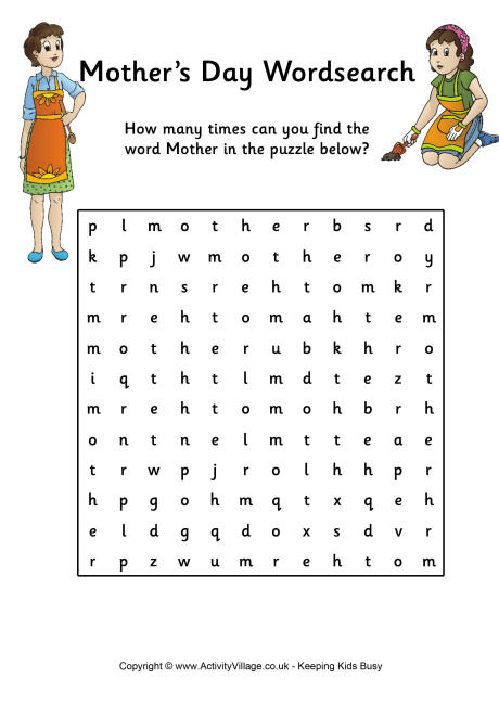 Mother's Day Puzzles