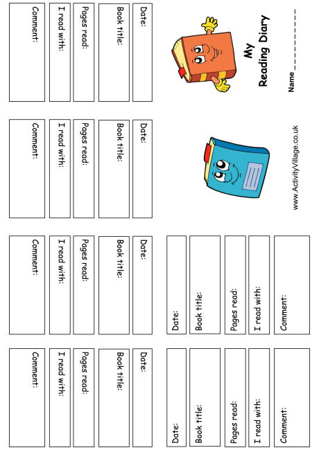 My Reading Diary | Activity Village