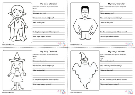 Story Character Worksheets | Activity Village