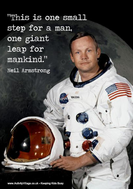Neil Armstrong Quote Poster | Activity Village