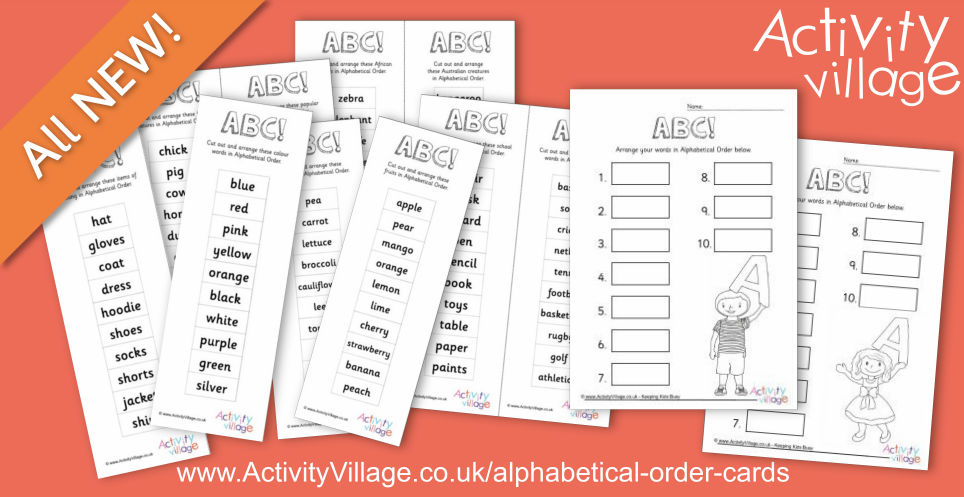 New Alphabetical Order Cards... | Activity Village