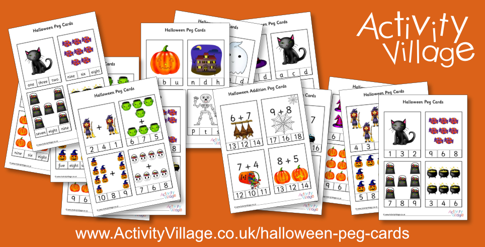 New Halloween Peg Cards | Activity Village