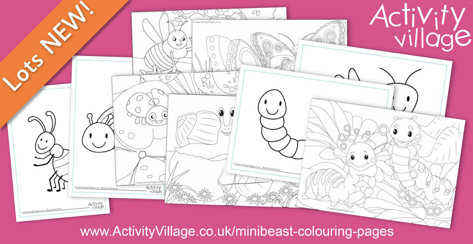 New Minibeast Colouring Pages for a Range of Ages | Activity Village