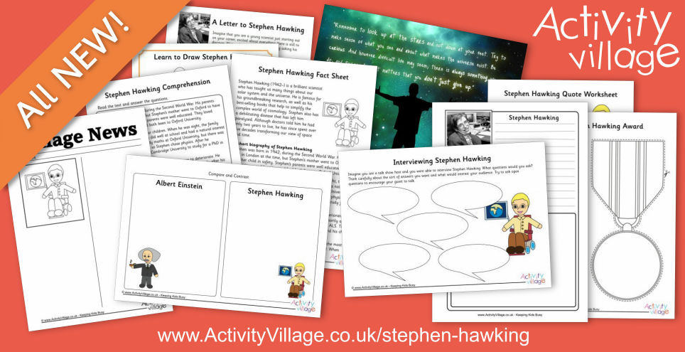 New Stephen Hawking Biography, Worksheets and Printables for Kids ...