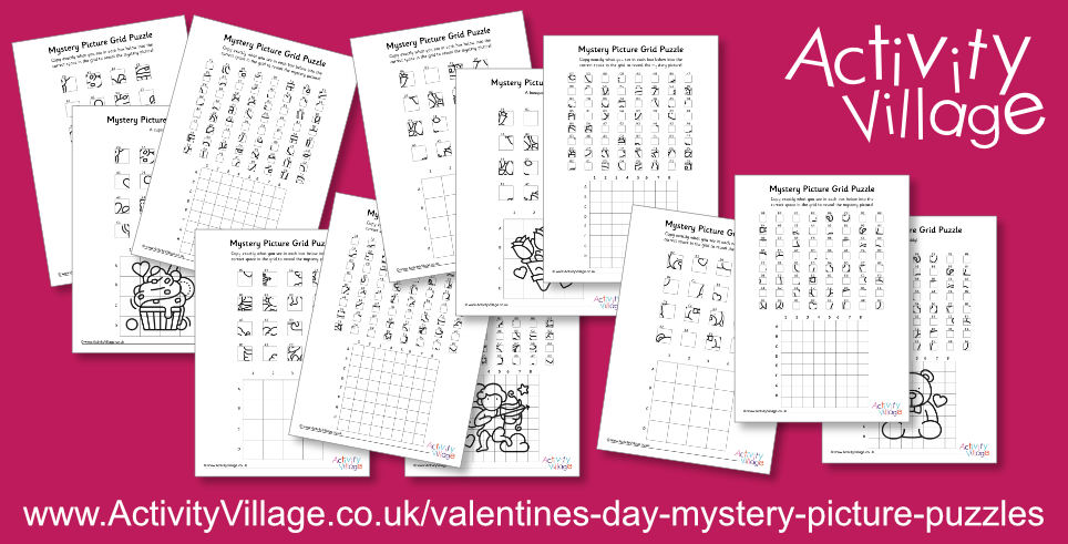 New Valentine's Day Mystery Picture Puzzles | Activity Village