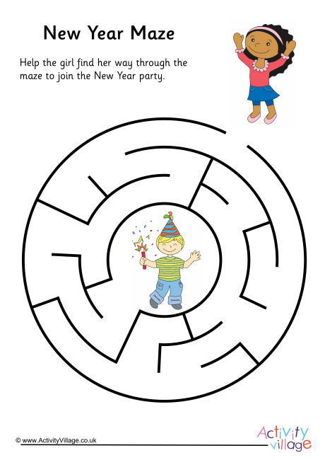New Year Mazes | Activity Village