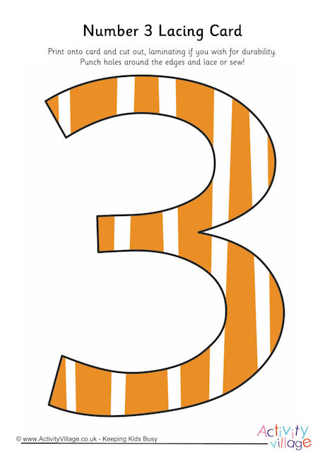 Number Lacing Cards | Activity Village