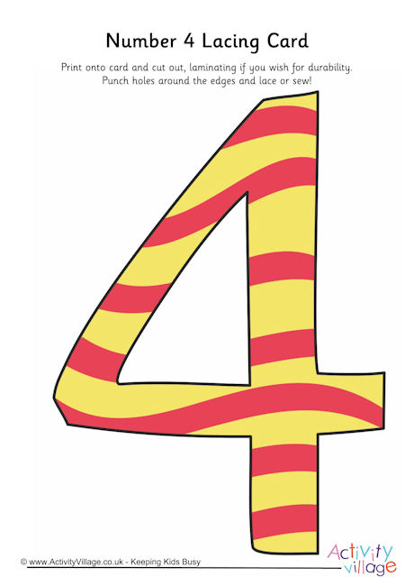 Number Lacing Cards | Activity Village