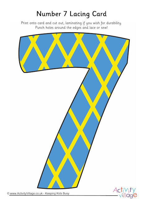 Number Lacing Cards | Activity Village