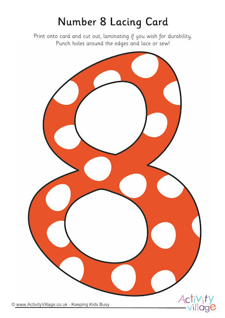 Number Lacing Cards | Activity Village