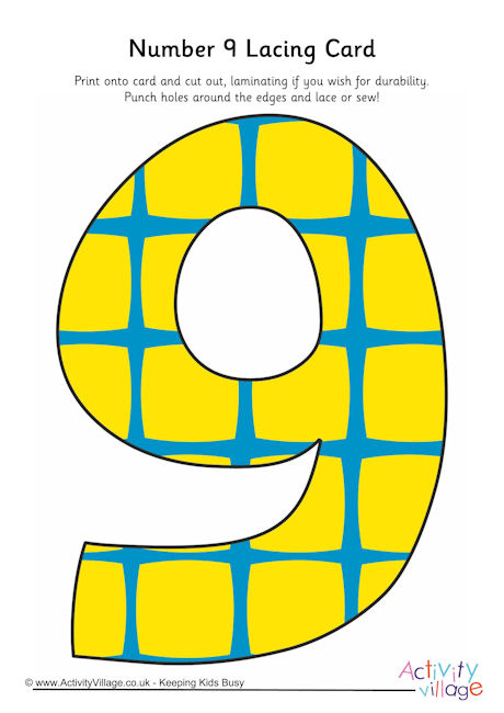 Number Lacing Cards | Activity Village