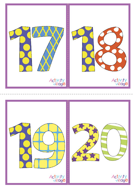 Number Flash Cards | Activity Village