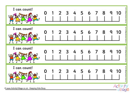 Printable Number Lines for the Classroom or Home