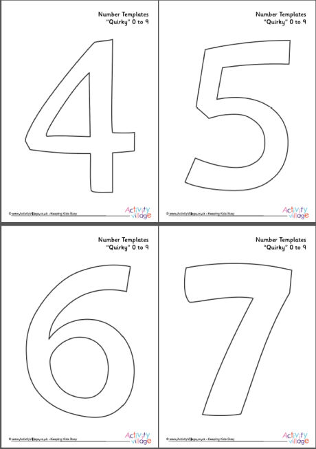 Number Templates | Activity Village