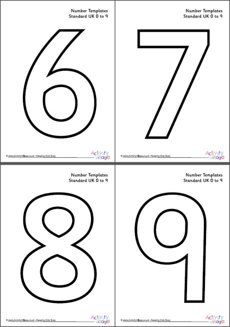 Number Templates | Activity Village