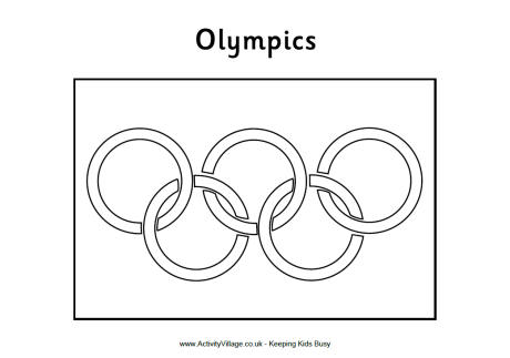 Olympic Flag Colouring Page