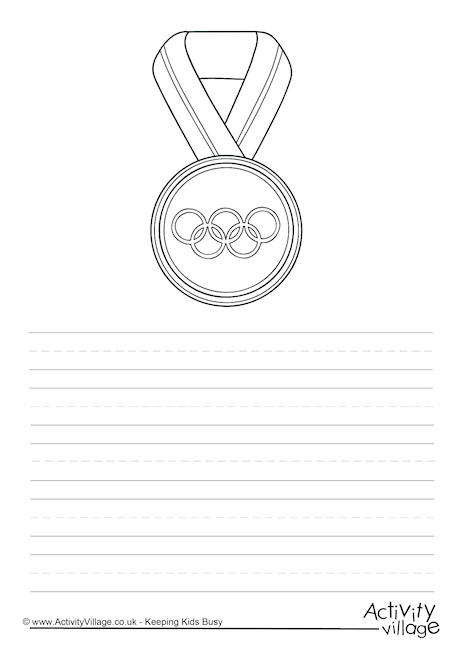 Olympic Medal Story Paper | Activity Village