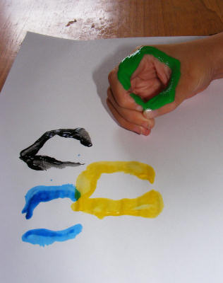 Handprint Olympic Rings - Olympic Crafts for Kids